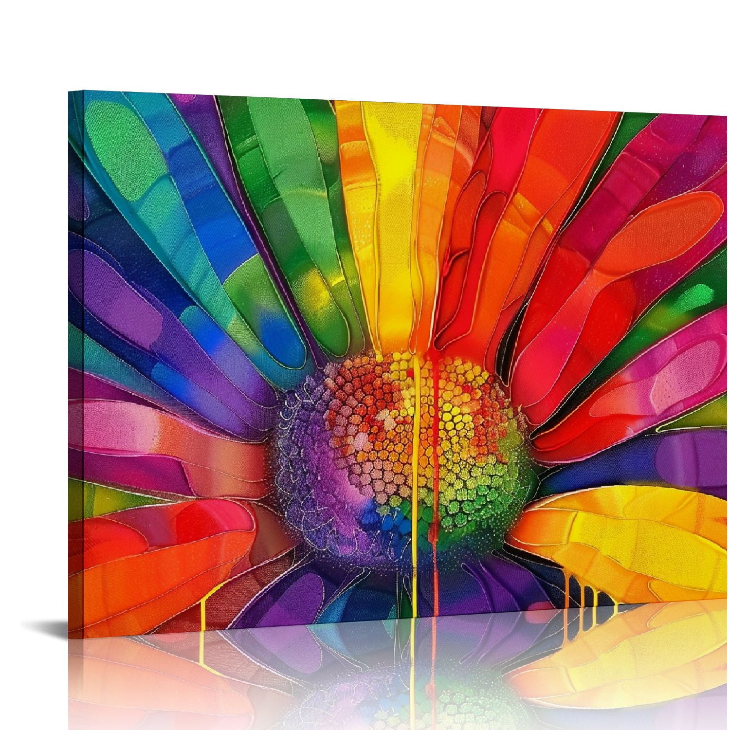 Nawypu Daisy Flower Canvas Wall Art for Bedroom, Vintage Daisy Picture ...