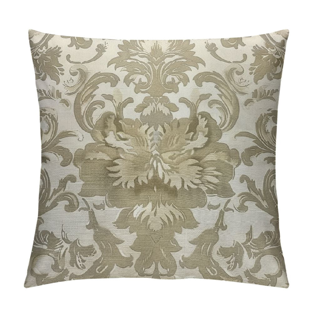 JEUXUS Damask Floral Throw Pillow Cover Renaissance Retro Romantic ...