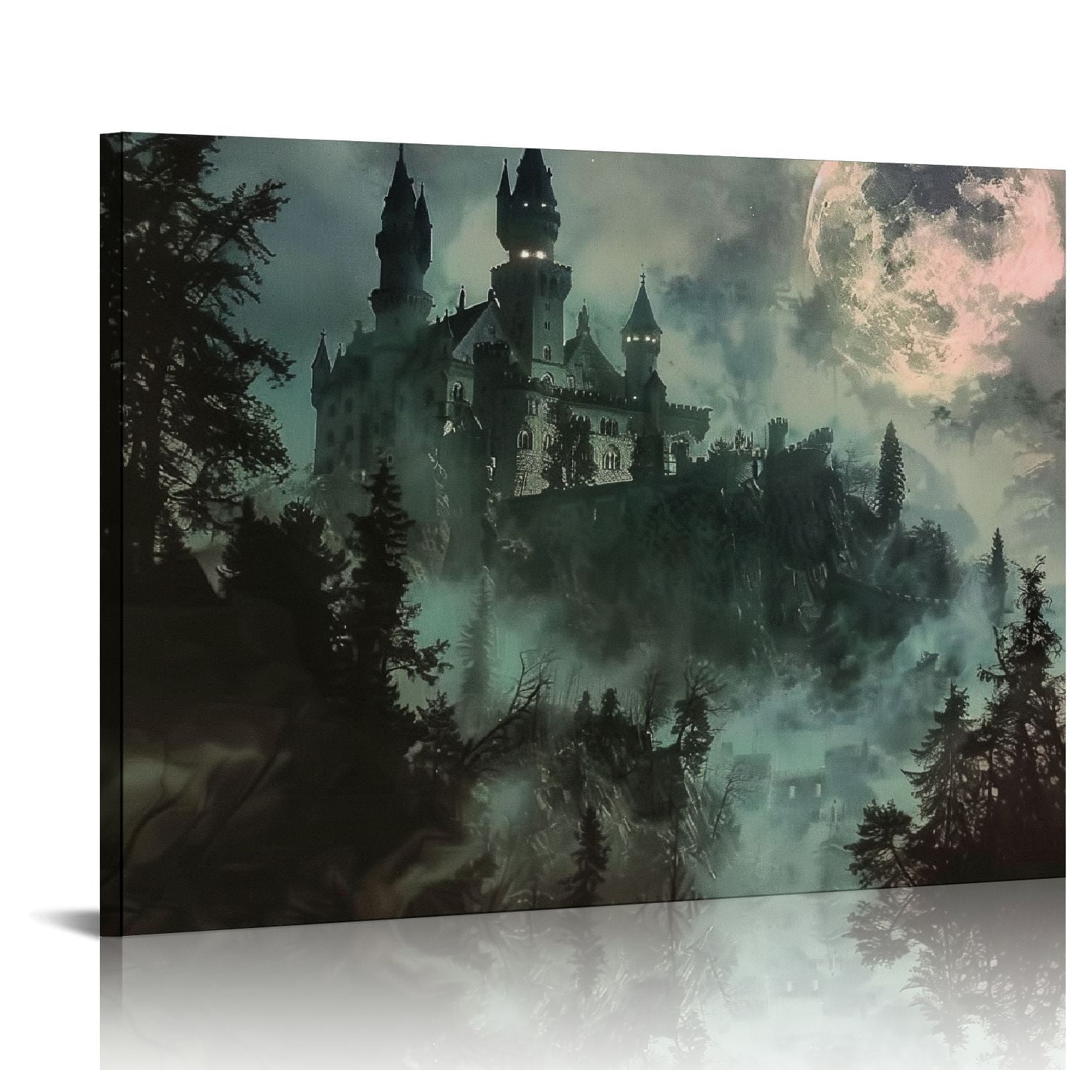 Nawypu Dark and Moody Halloween Wall Art-Dracula's Castle Posters For ...