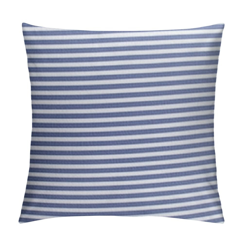 Nawypu Decorative Pillow Covers Farmhouse Stripe Pillows Covers Navy ...