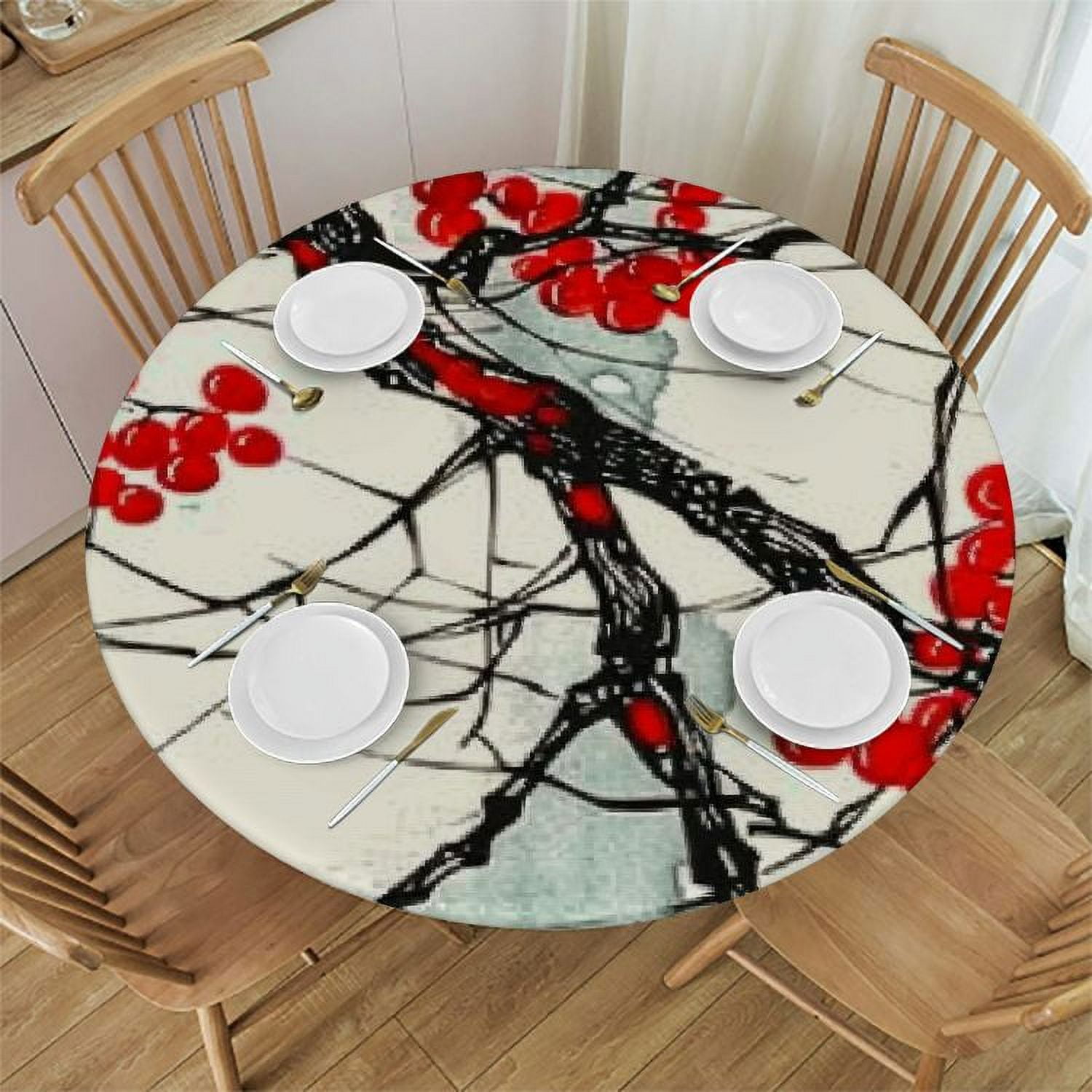 Nawypu Decorative Rectangle Table Cloths Sakura Blossom Japanese Cherry ...