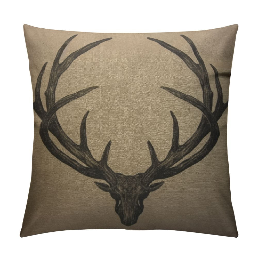 Nawypu Decorative Throw Pillow Cover for Couch Sofa,Stag Black Deer ...