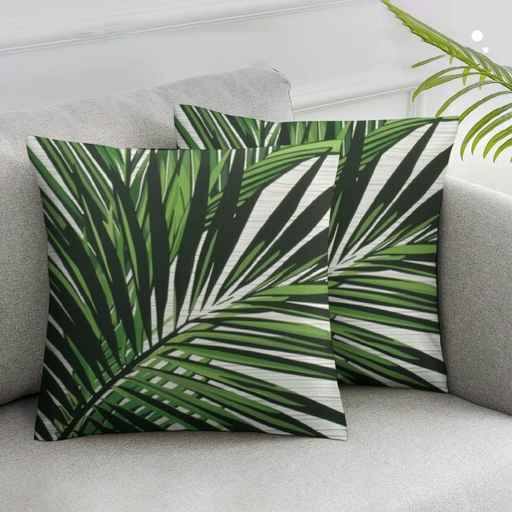 Nawypu Decorative Throw Pillow Covers Tropical Palm Leaves Pillowcase
