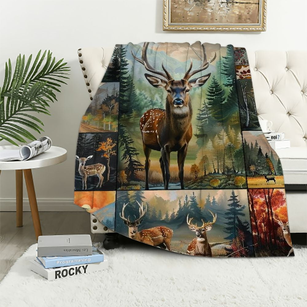 ONETECH Blanket Deer Gifts for Men Women Throw Blanket for Deer Lovers ...