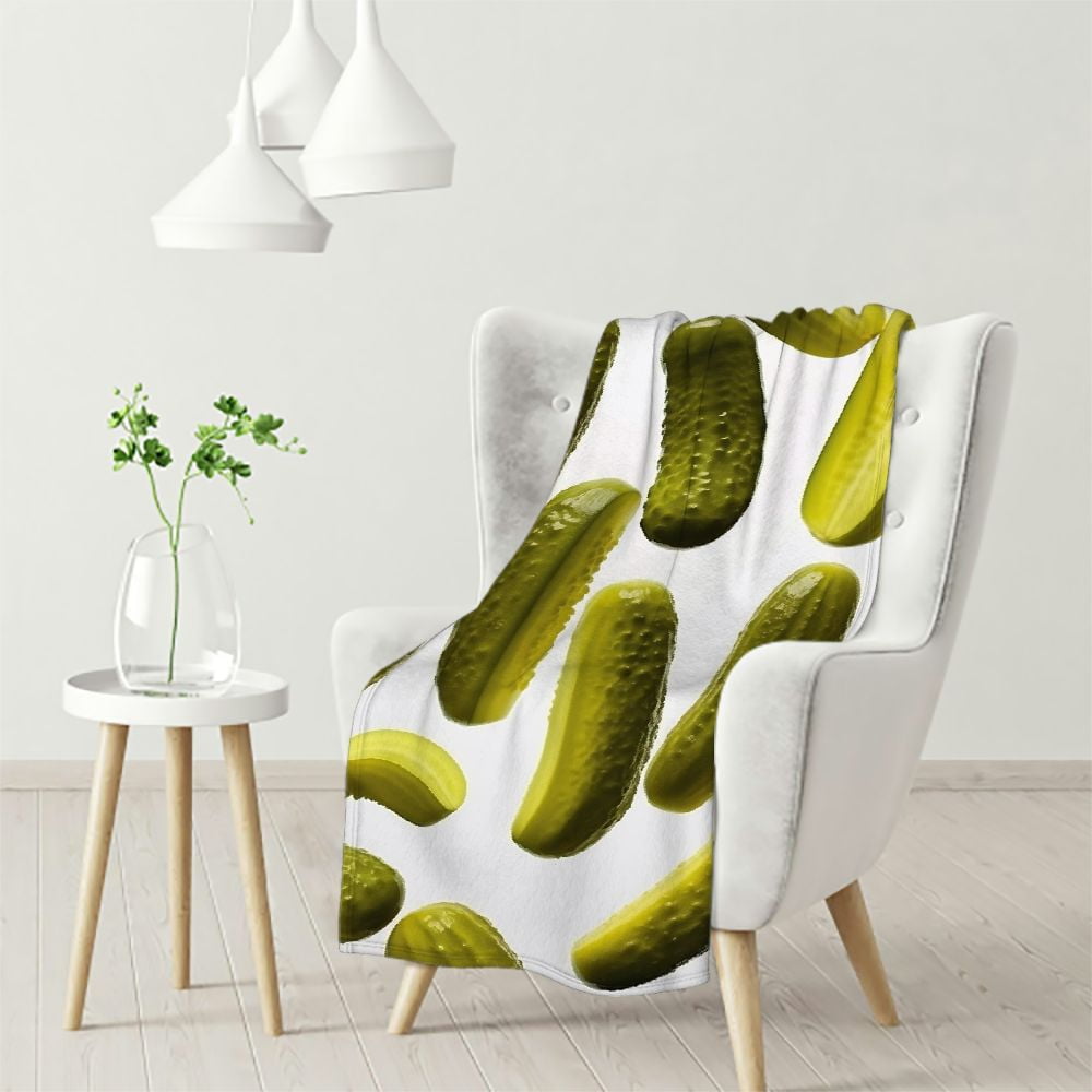 Nawypu Dill Pickles Blanket - Plush Cozy Cucumber Throw Blanket ...