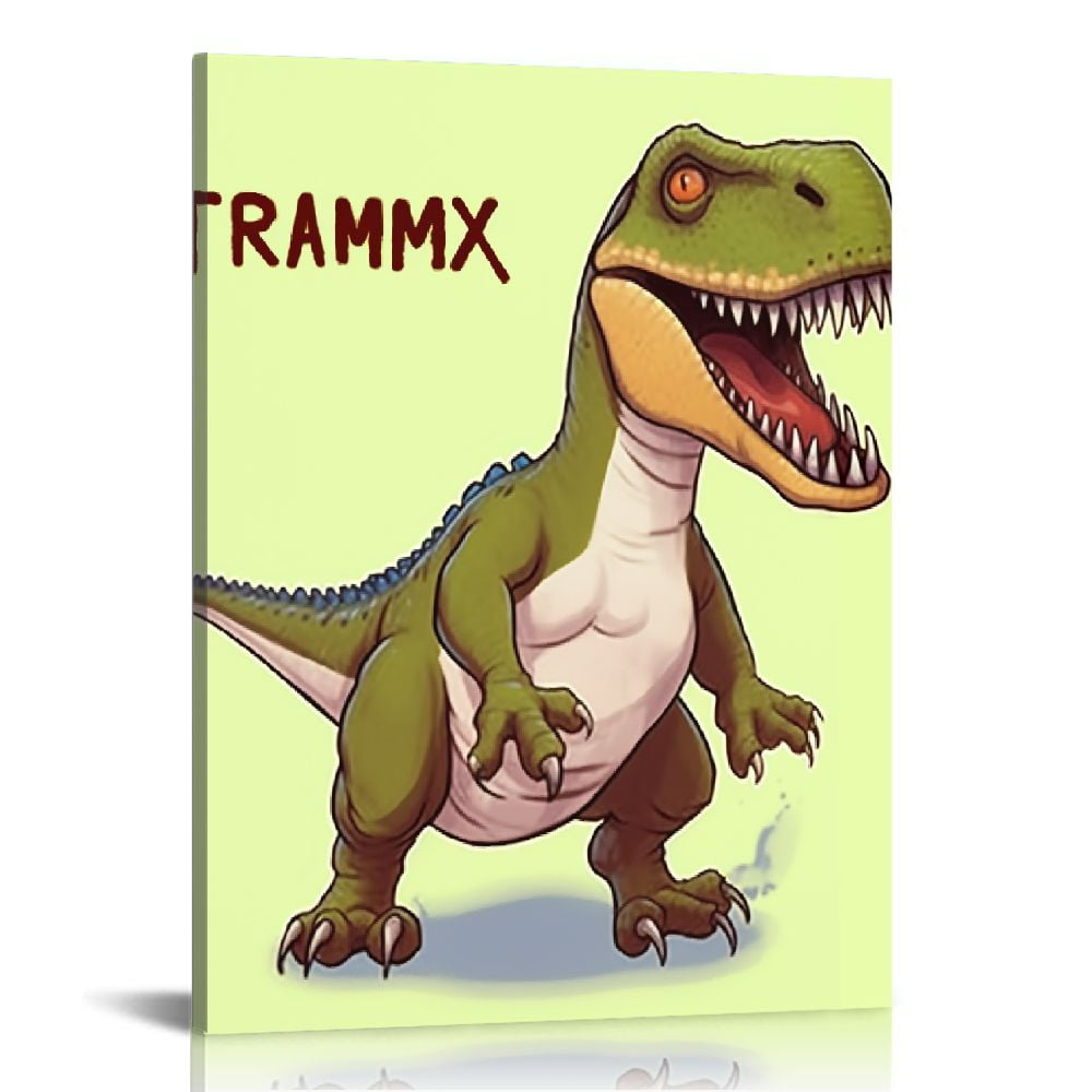 Nawypu Dinosaur Canvas Wall Art Tyrannosaurus Rex Home Decor Prints ...