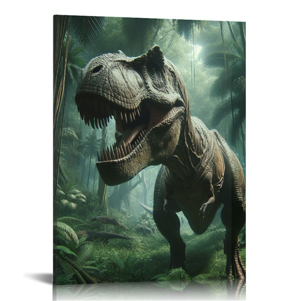 Nawypu Dinosaur Poster Tyrannosaurus Rex Canvas Painting Jurassic ...