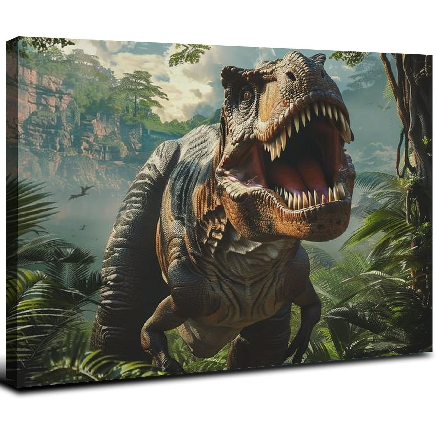 Nawypu Dinosaur Poster Tyrannosaurus Rex Canvas Painting Jurassic ...