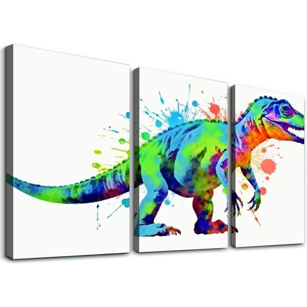 Nawypu Dinosaur Wall Art Print,Tyrannosaurus Rex Art Poster,Animal ...
