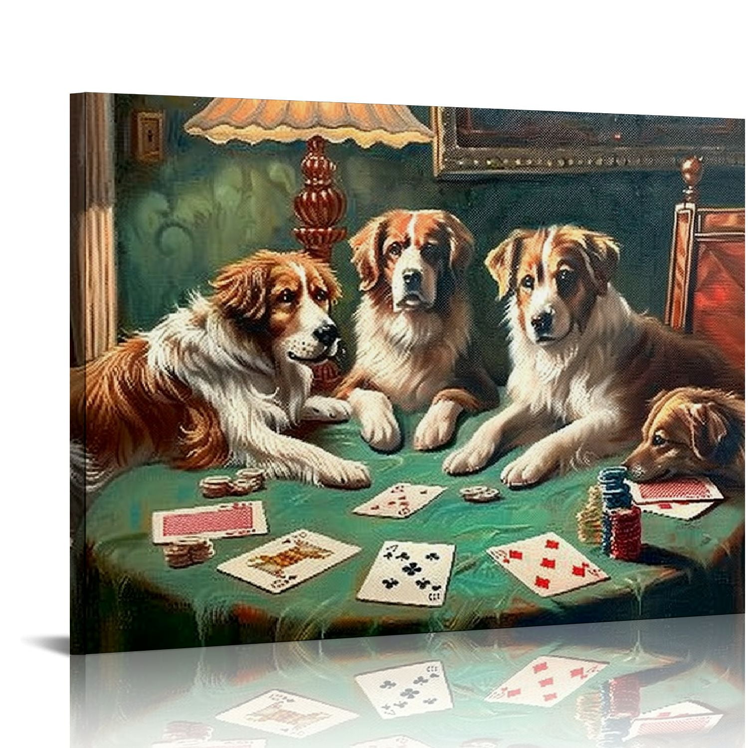 Nawypu Dogs Playing Poker 97 Canvas Art - Home Decor Wall Art Print ...