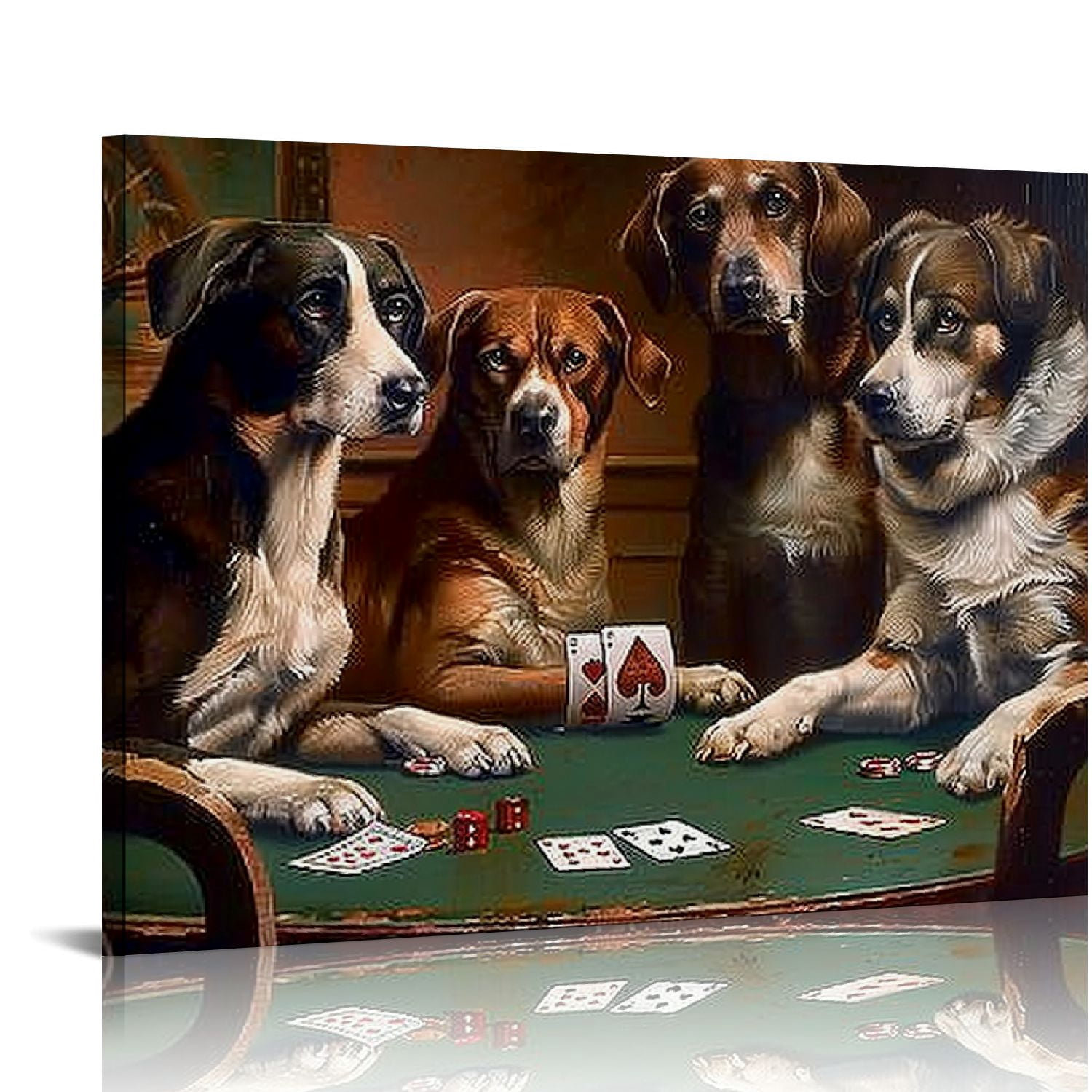 Awypu Dogs Playing Poker 98 Canvas Art - Home Decor Wall Art Print ...