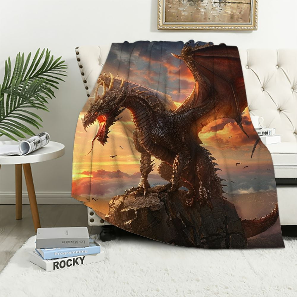 ONETECH Fantasy Magic Animal Medieval Fire Game Super Soft Bedding ...