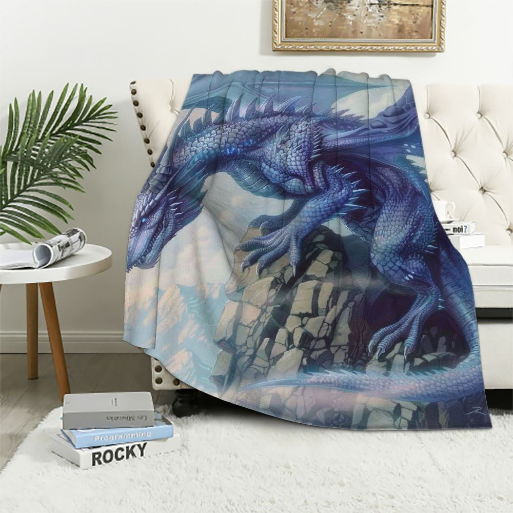 JEUXUS Soft Warm Plush Throw Blanket Dragon Animal Gifts for Dragon ...