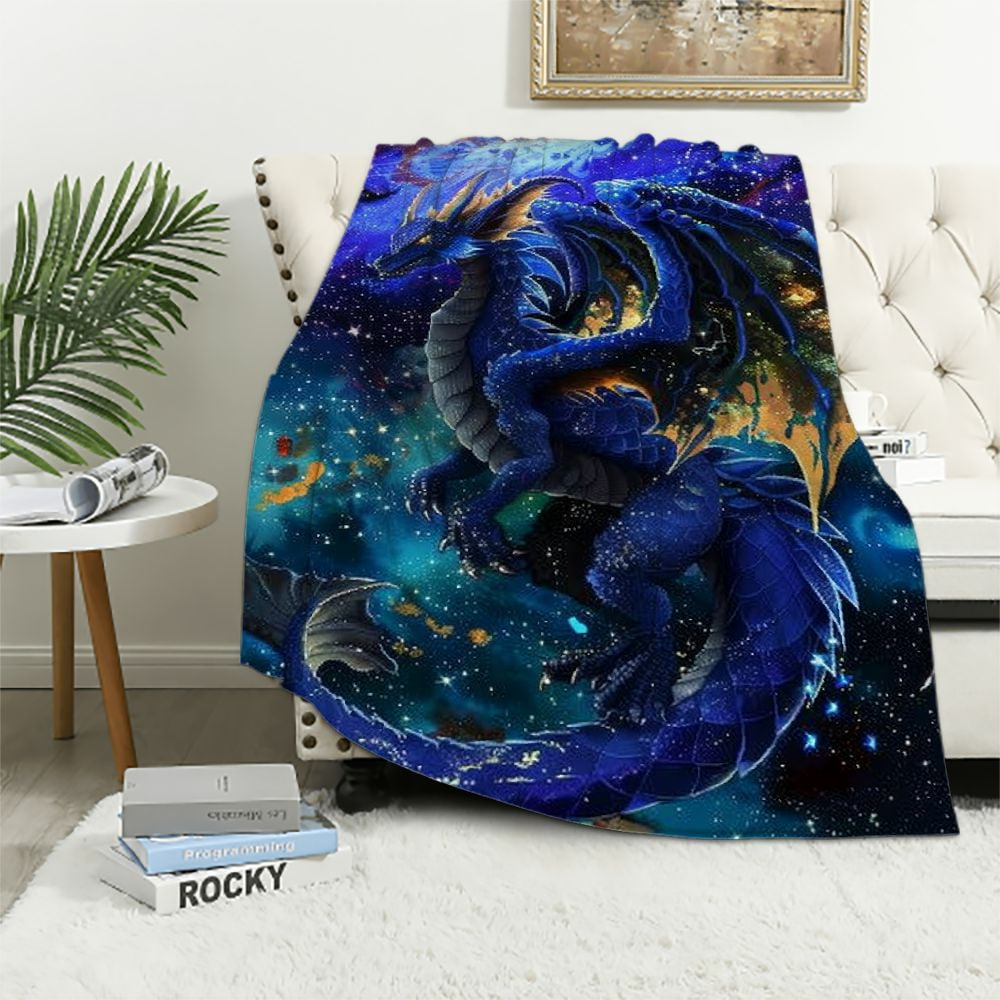 ONETECH for Boys Men Dragon Space Throw Blanket for Kids Adults Ultra ...