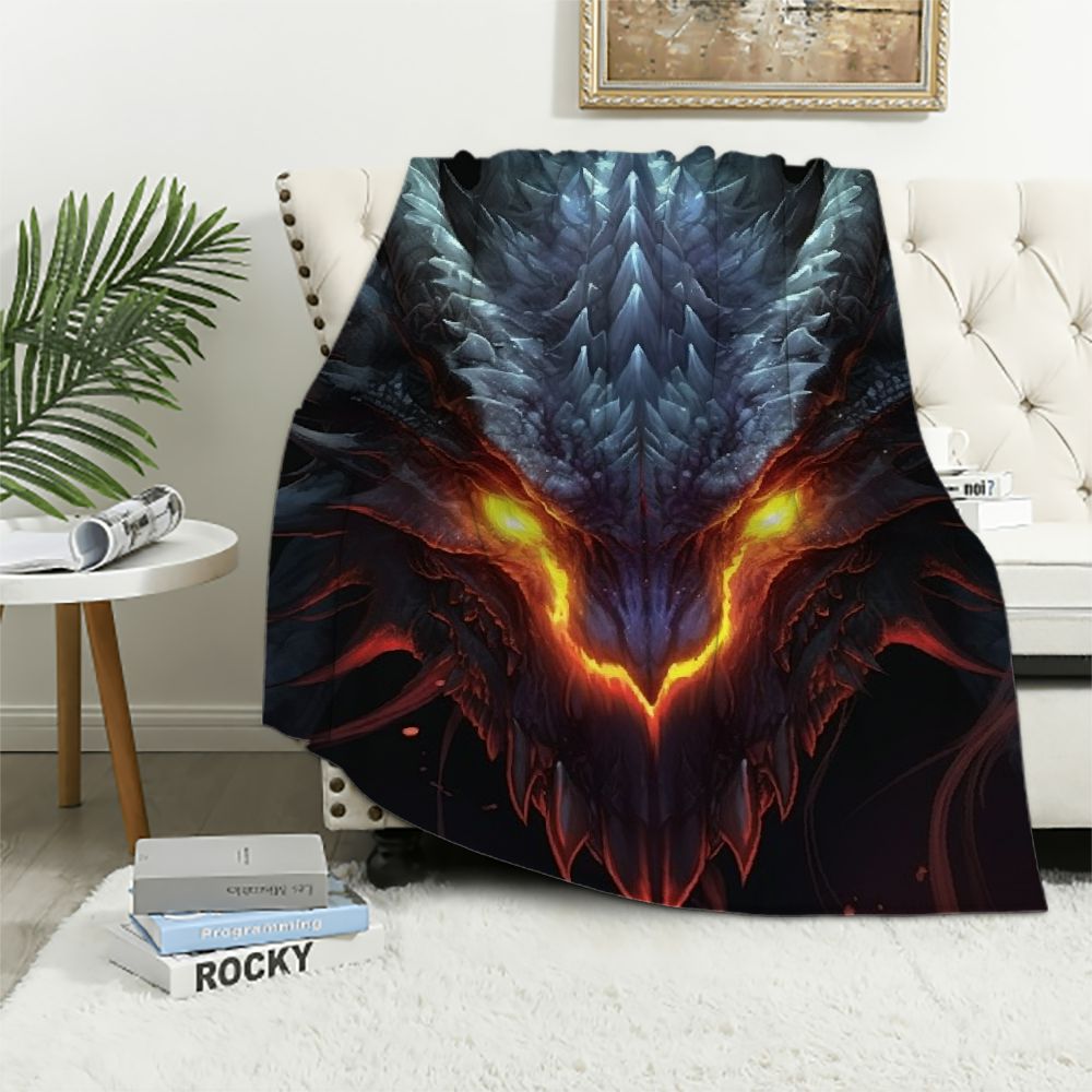ONETECH Dragon Gifts Blanket, Cool Black Blanket, Dragon Gifts for Men ...
