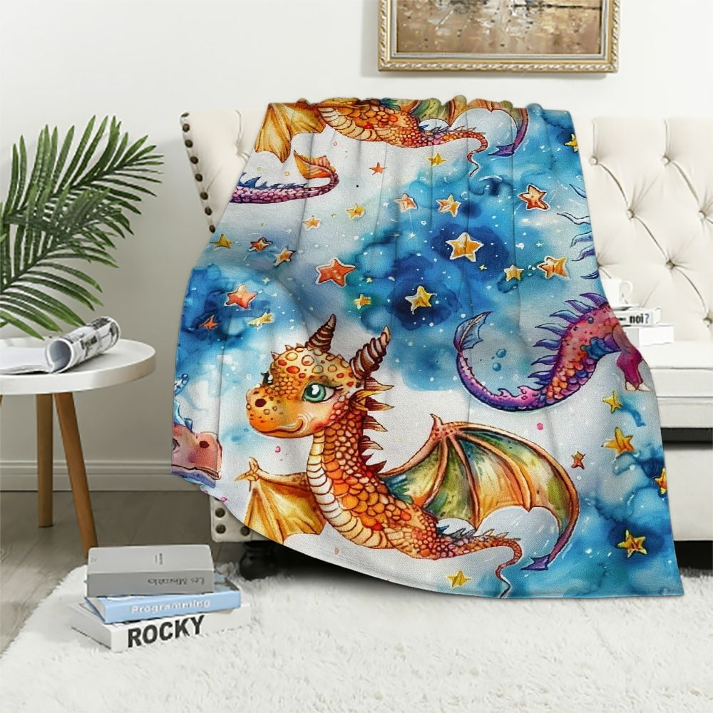 Nawypu Dragon Throw Blanket Dragon Gifts for Dragon Lovers Ultra Soft ...