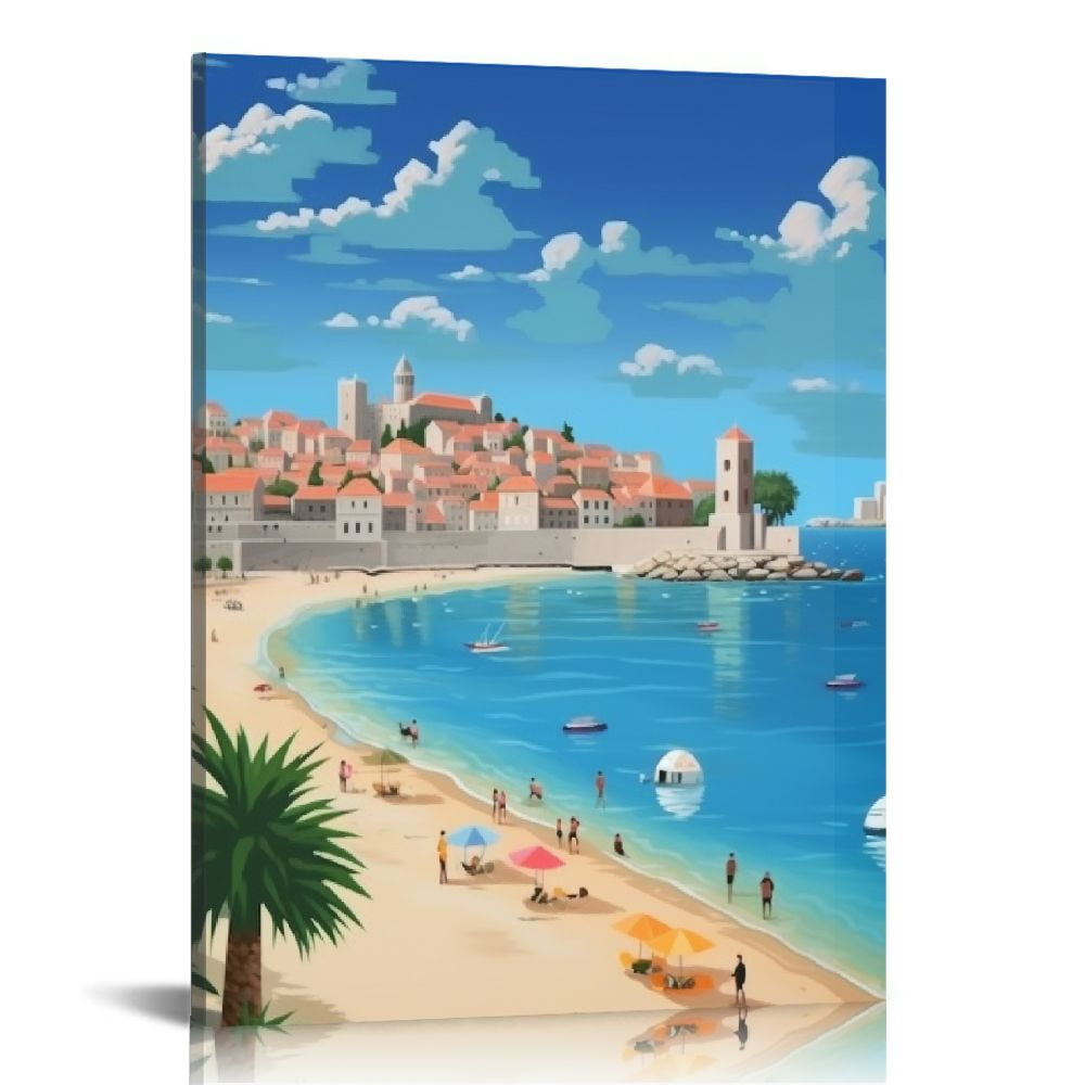 Nawypu Dubrovnik Croatia Vintage Travel Posters Lake for Bedroom Wall ...