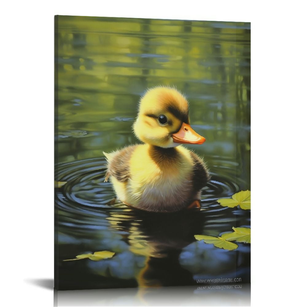 Nawypu Duck Cartoon Cute Duck Poster, Children's Room Canvas Decoration ...
