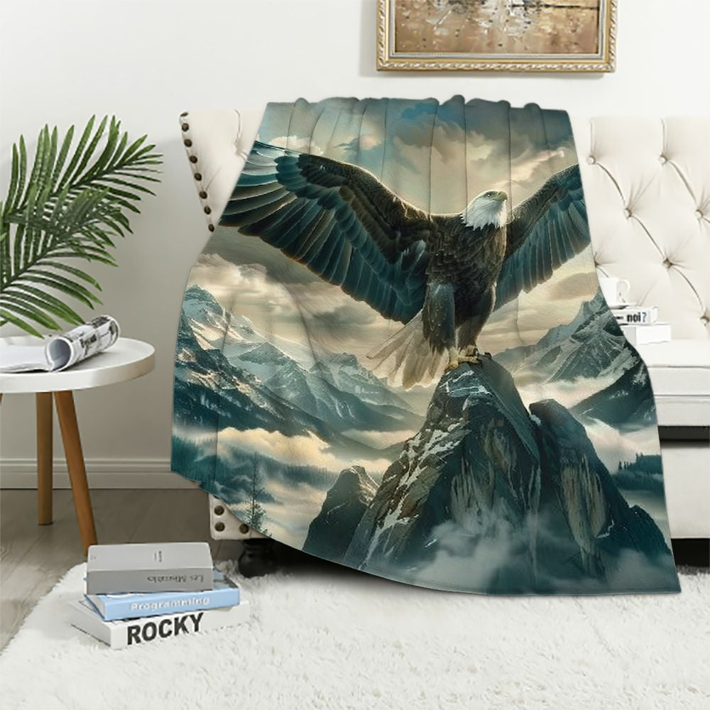 Nawypu Eagle Blanket Gifts for Women and Men Soft Warm Lightweight Cozy ...