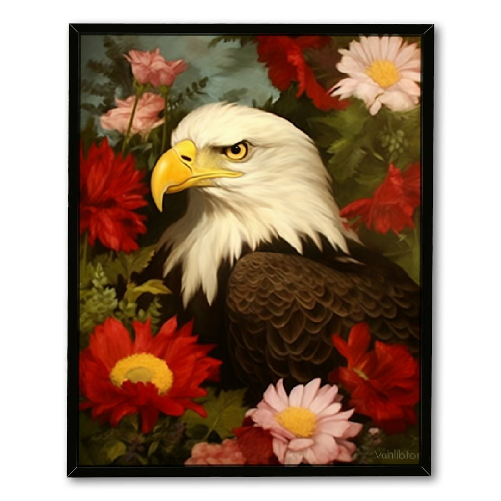 Nawypu Eagle Canvas Wall Art Bald Eagle in Tropical Picture Prints Bird ...
