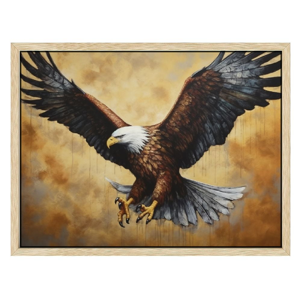Nawypu Eagle Canvas Wall Art Vintage Flying Bald Eagle Pictures ...