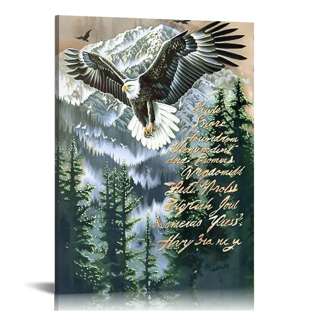 Nawypu Eagle Scripture Decor Wall Art Bible Verse Pictures Wall Decor ...