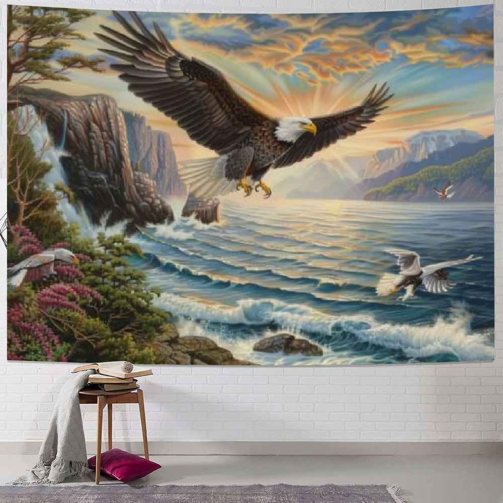 Nawypu Eagles fly in beautiful scenic areas，Home decoration,Tapestry ...