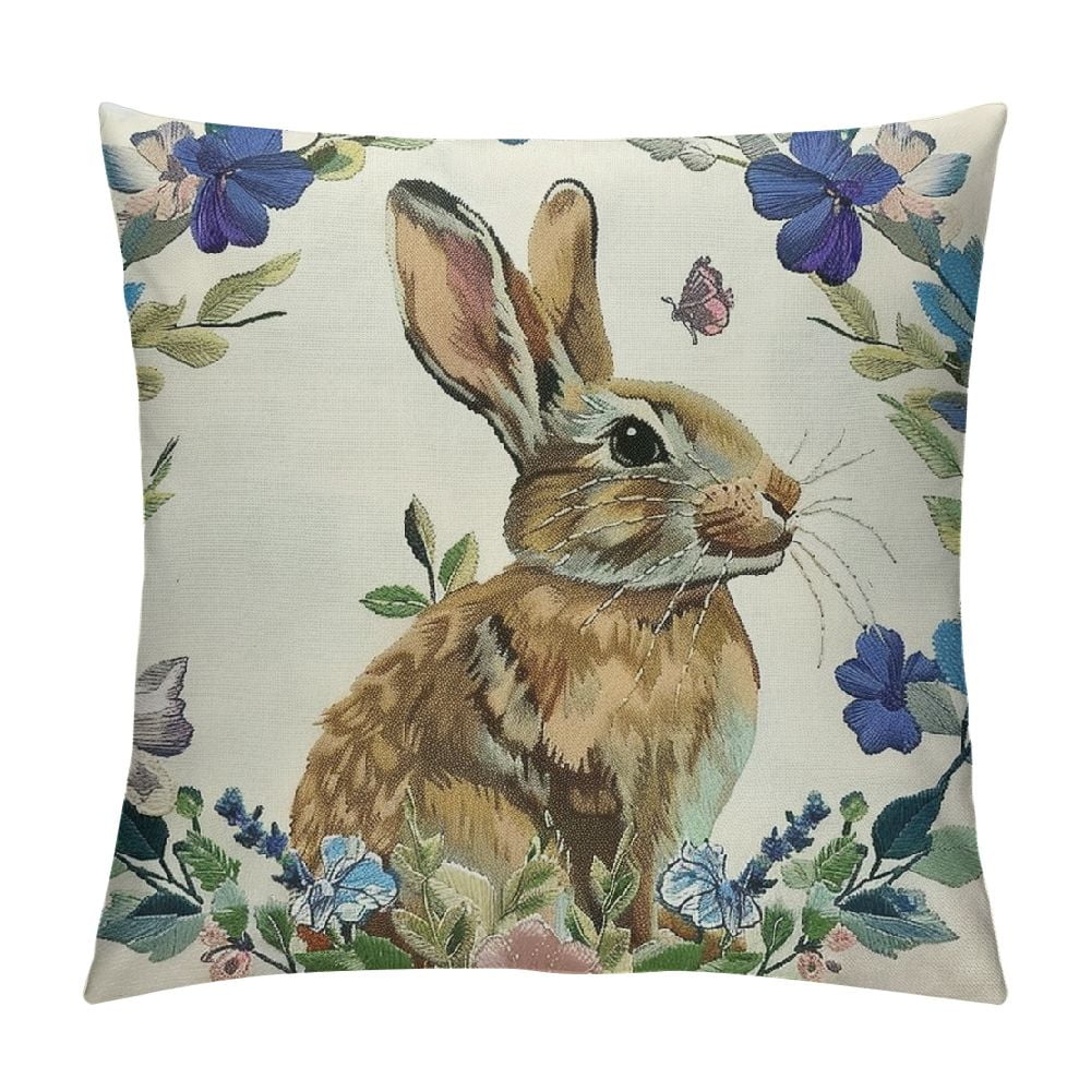 Nawypu Easter Bunny Lumbar Decorative Throw Pillow Cover, Rectangular ...