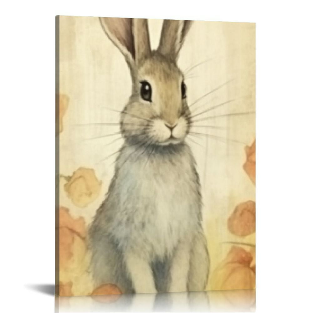 Nawypu Easter Bunny Picture Rabbit Wall Art Cute Animal Artwork Kids ...
