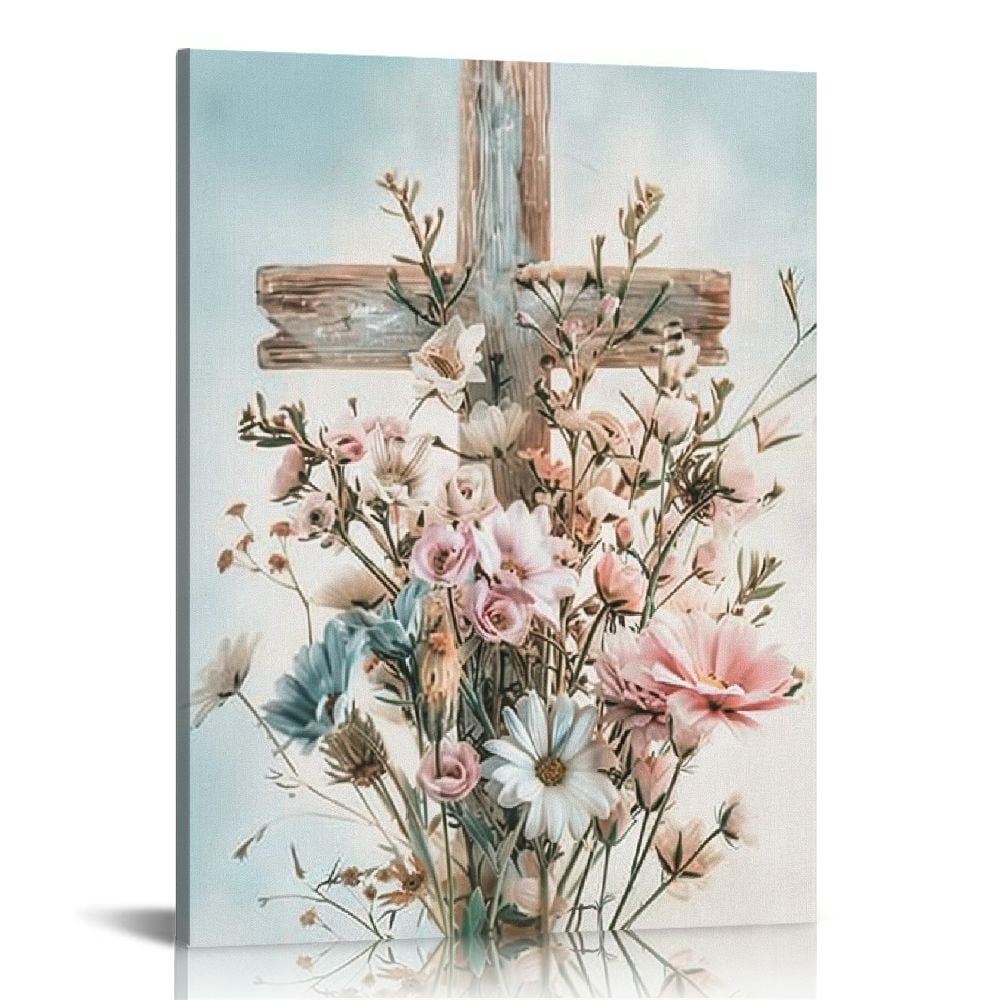 Nawypu Easter Festival Canvas Wall Art Scroll Painting, Easter Bunny ...