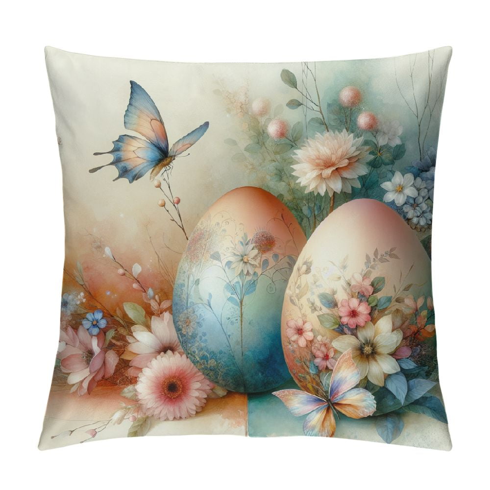 TIAOTIAOHOU Easter Pillow Covers Buffalo Plaid Bunny Dots Easter ...