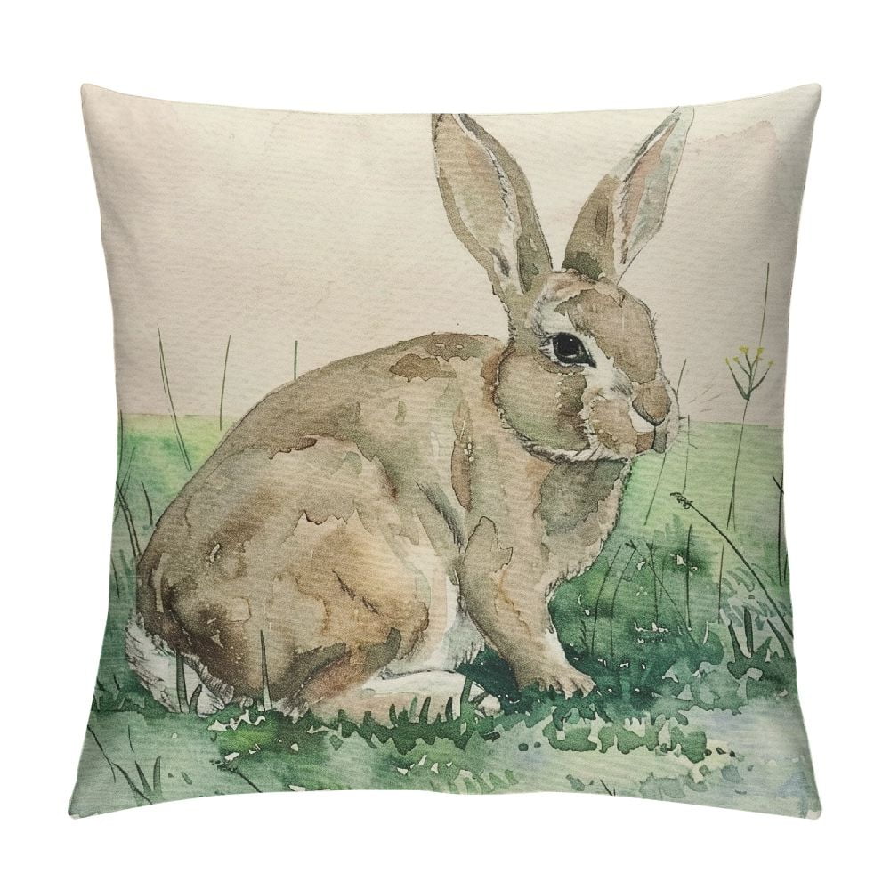 Nawypu Easter Pillow Covers Bunny Rabbit Spring Farmhouse Pillow Cases ...