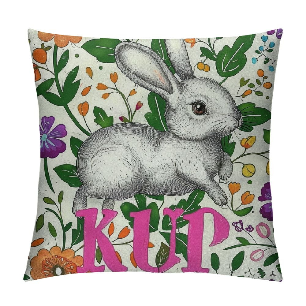Nawypu Easter Pillow Covers Easter Decorations for Home Bunny Truck ...