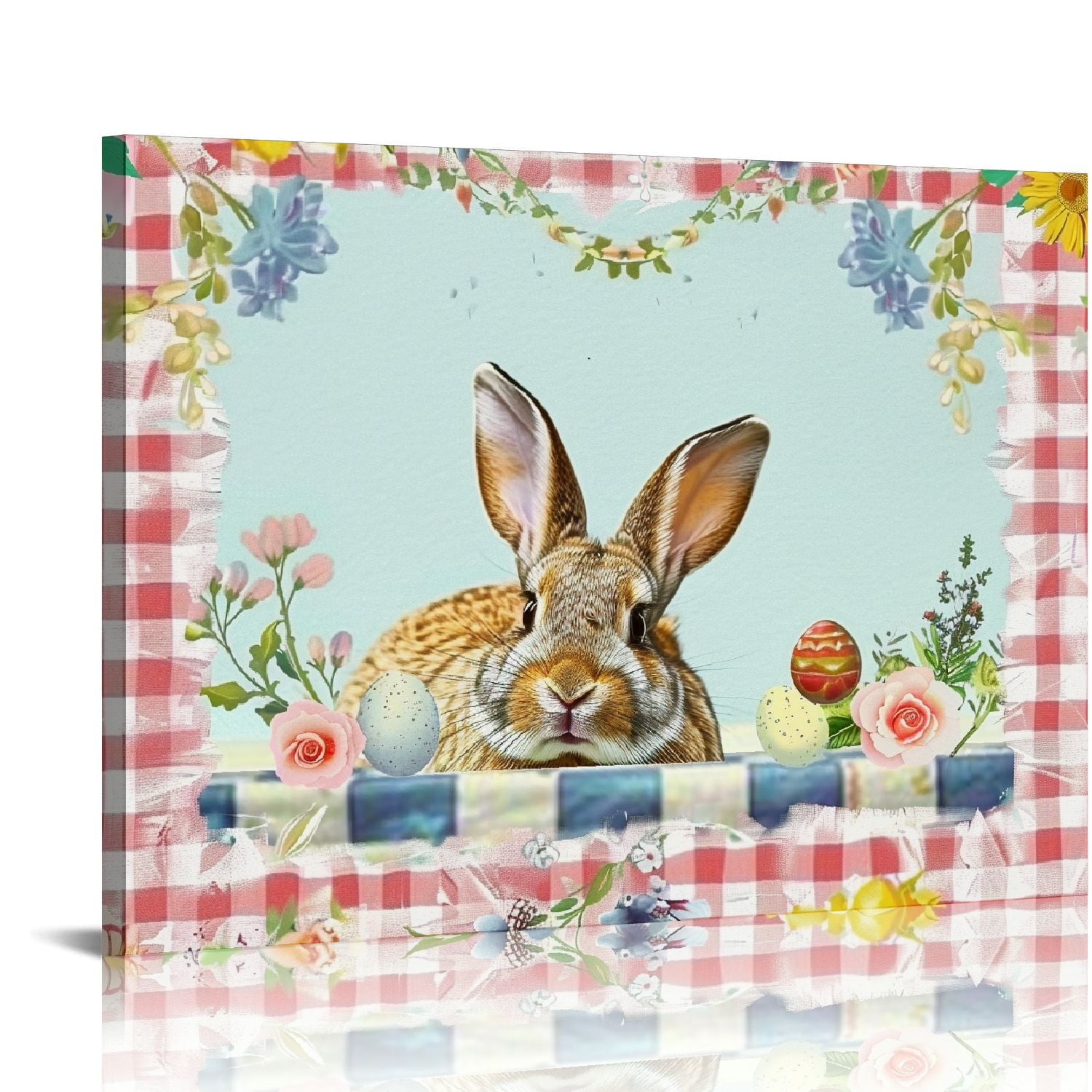 Nawypu Easter Rabbit Wall Art For Living Room/Bedroom, Canvas Bathroom ...