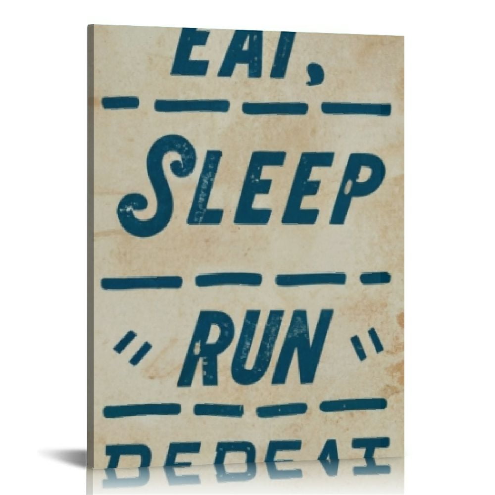 Nawypu Eat Sleep Run Poster for Runners, Cross Country Print, Track and ...