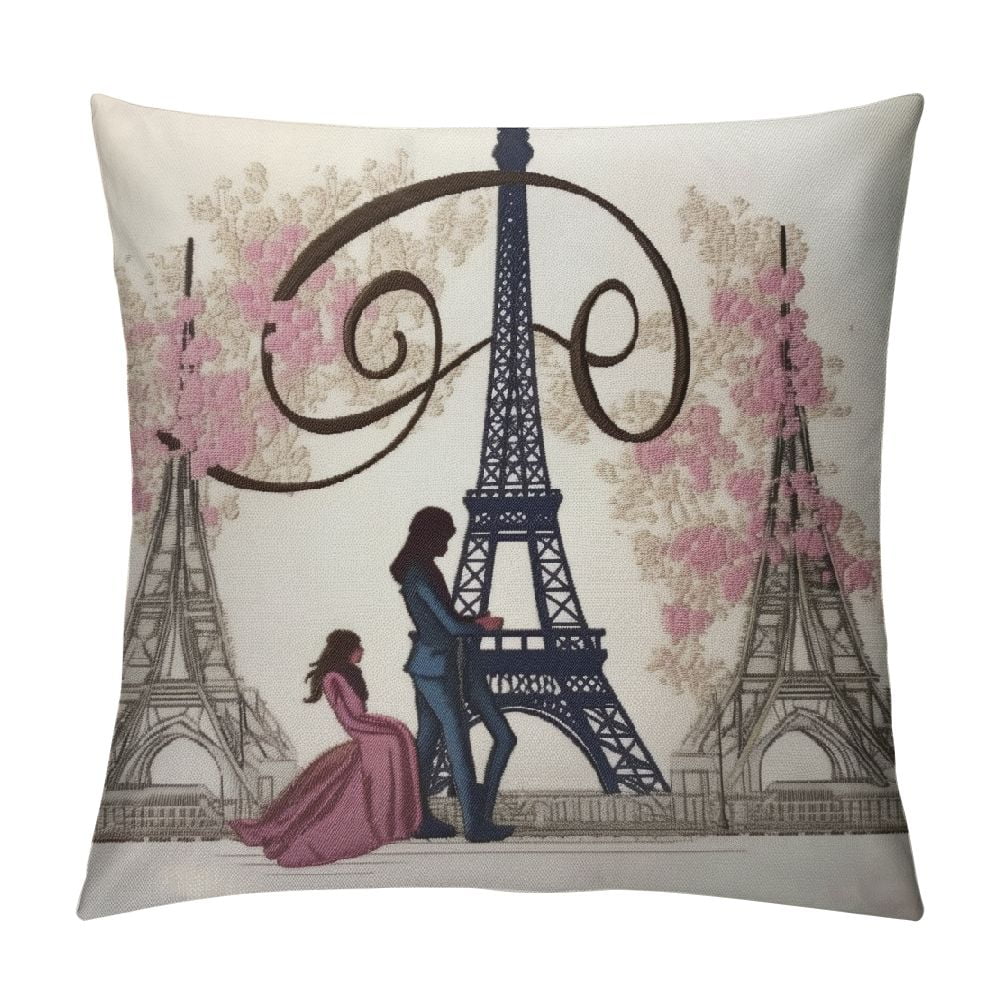 Nawypu Eiffel Tower Throw Pillow Cover Paris Eiffel Tower with Love ... Nawypu Eiffel Tower Throw Pillow Cover Paris Eiffel Tower with Love ...