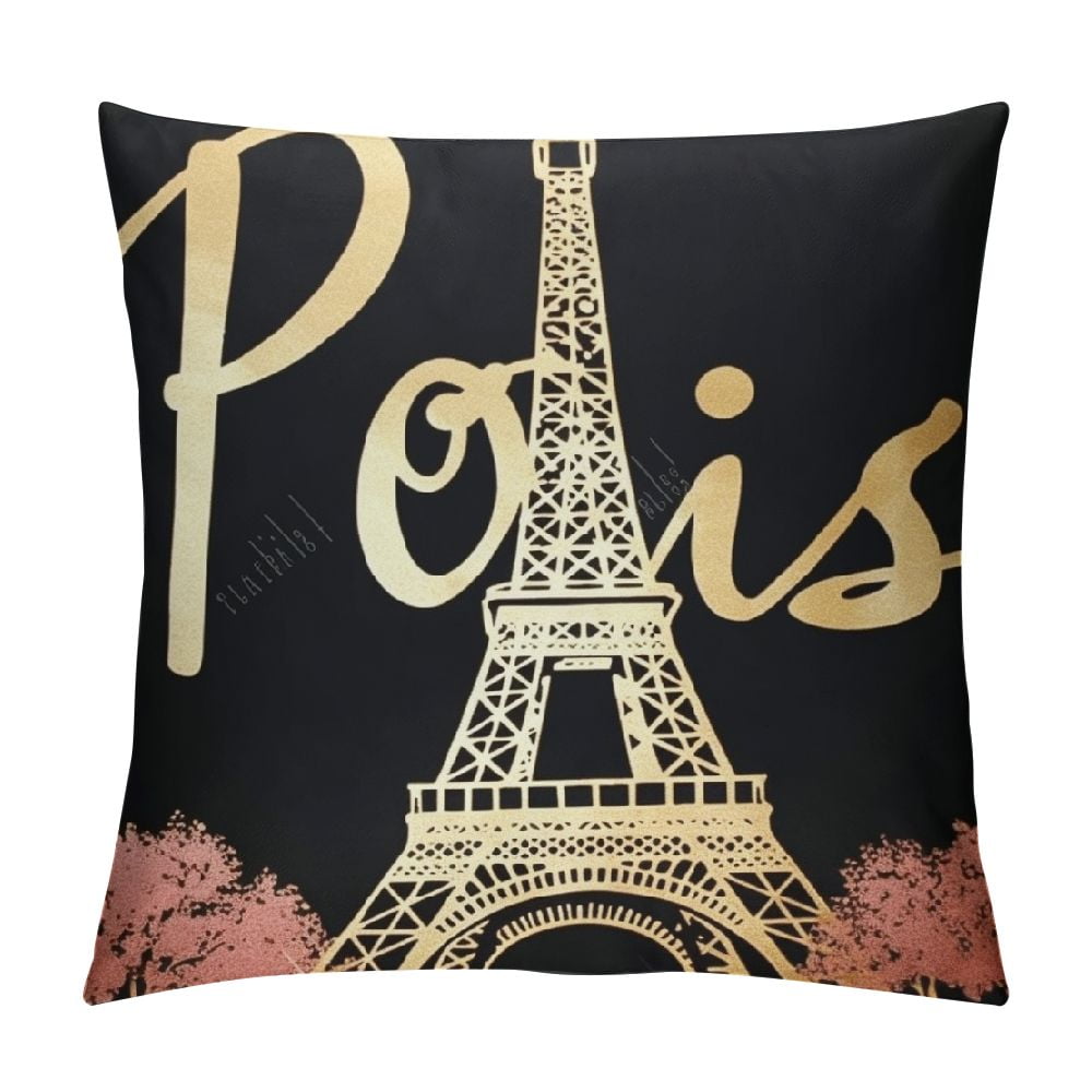 Nawypu Eiffel Tower Throw Pillow Covers for Couch Sofa Bed, Set of ...