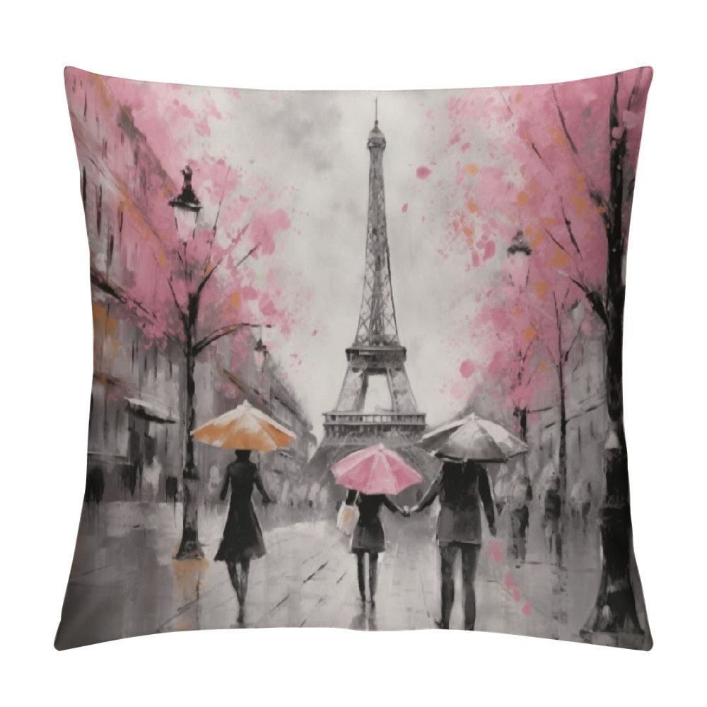 Nawypu Eiffel Tower in Paris Throw Pillow Covers Set of ,Decorative ...