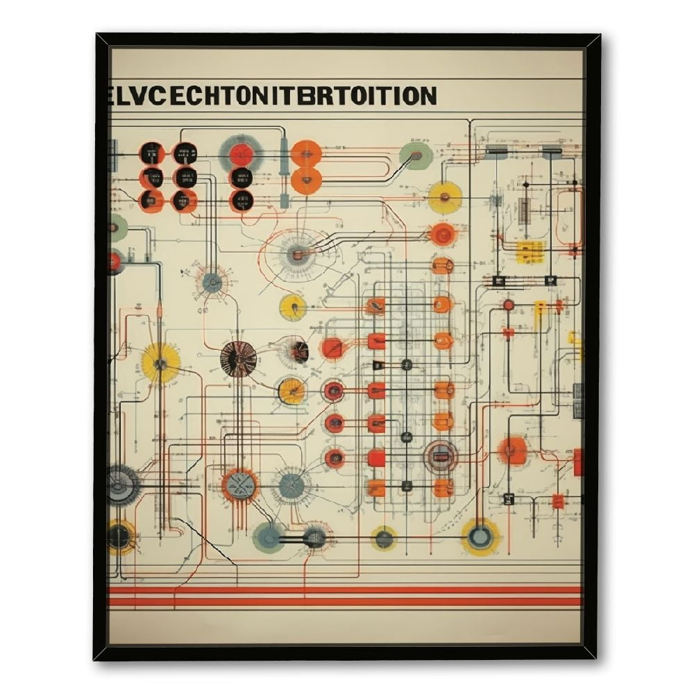 Nawypu Electrician Knowledge Sign Diagram Vintage Wall Art Decor For ...