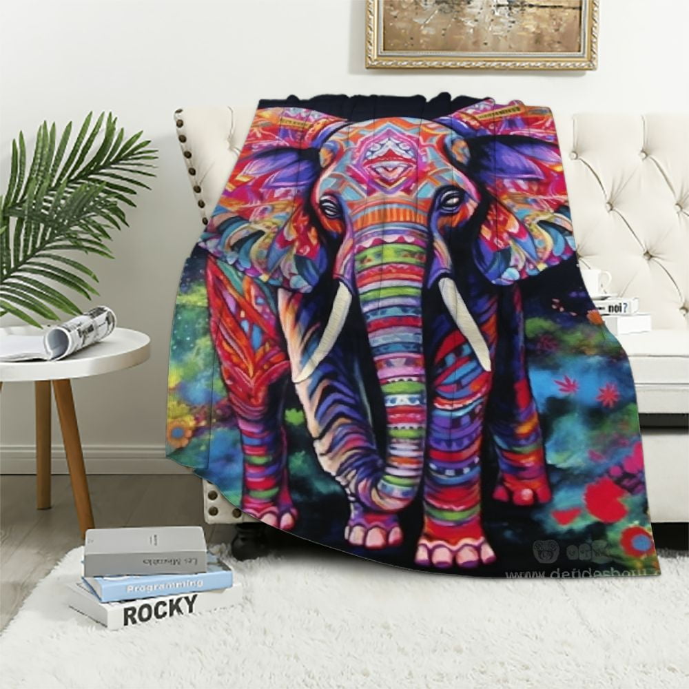 ONETECH Elephant Butterfly Blanket Unique for Girl, Super Soft Sherpa ...