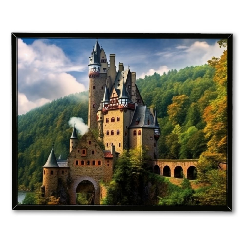 Nawypu Eltz Castle Pictures Canvas Wall Art Landscape Poster Prints ...