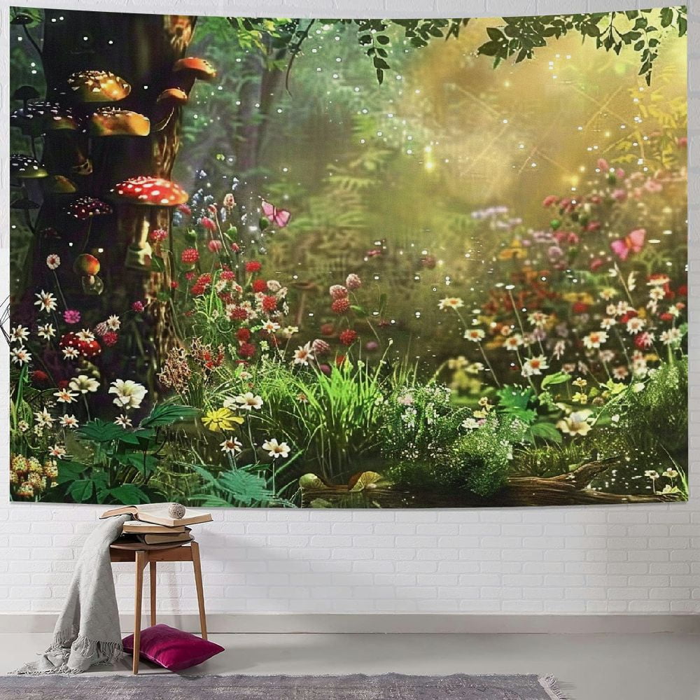 Nawypu Enchanted Forest Tapestry Beautiful Charming Fairy Tale Woodland ...