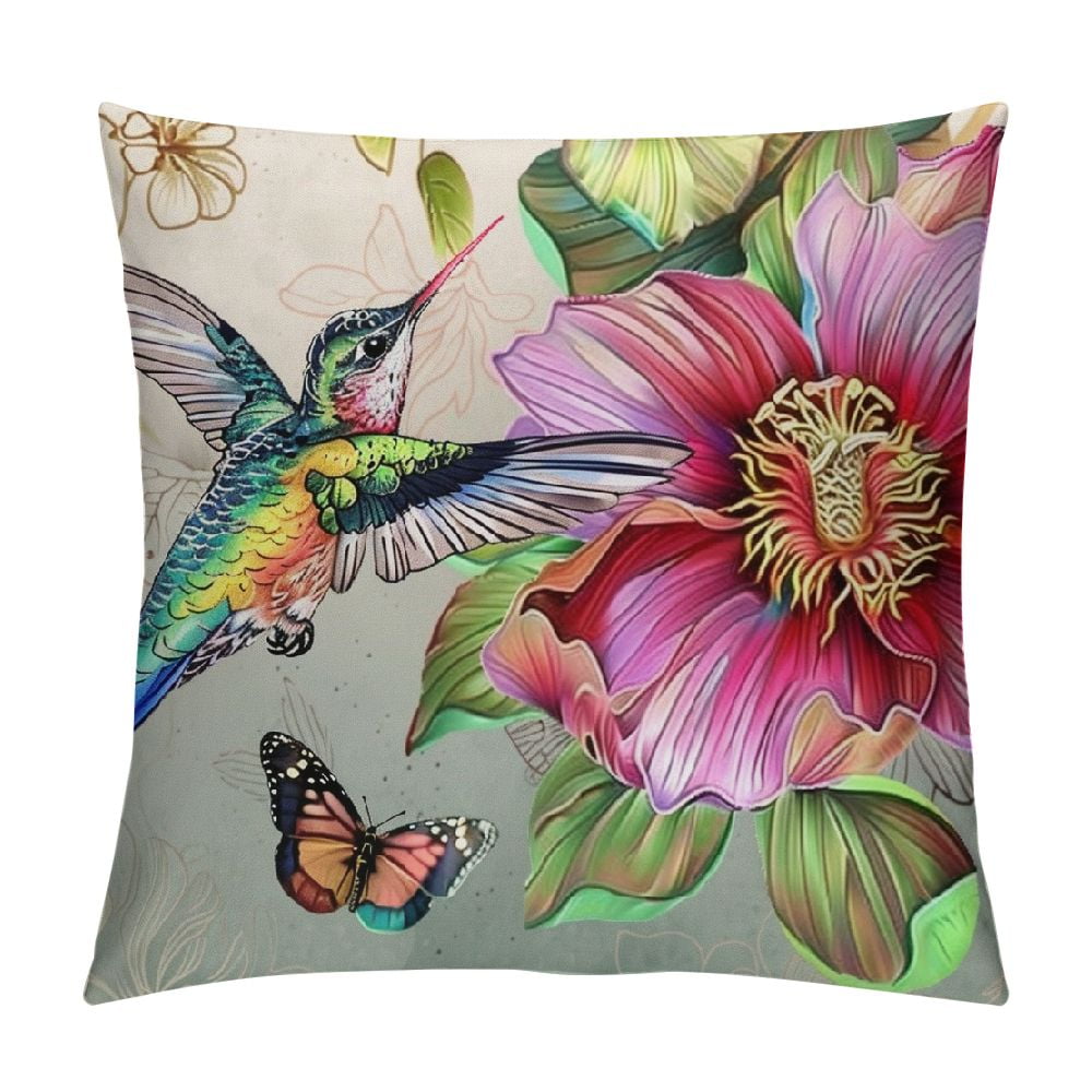 Awypu Enjoy Summer Vintage Floral Flowers Beautiful Hummingbird Waist ...