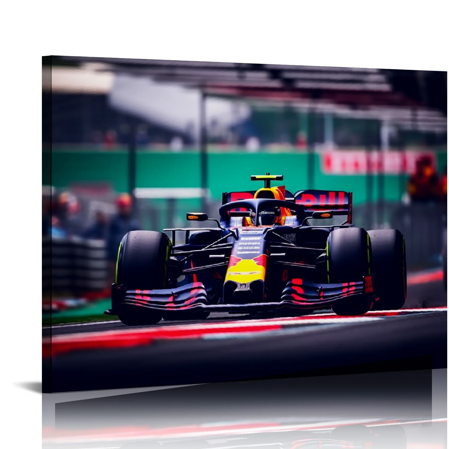 Nawypu F1 Racing Car Canvas Wall Art Black Pattern Formula Car Large ...