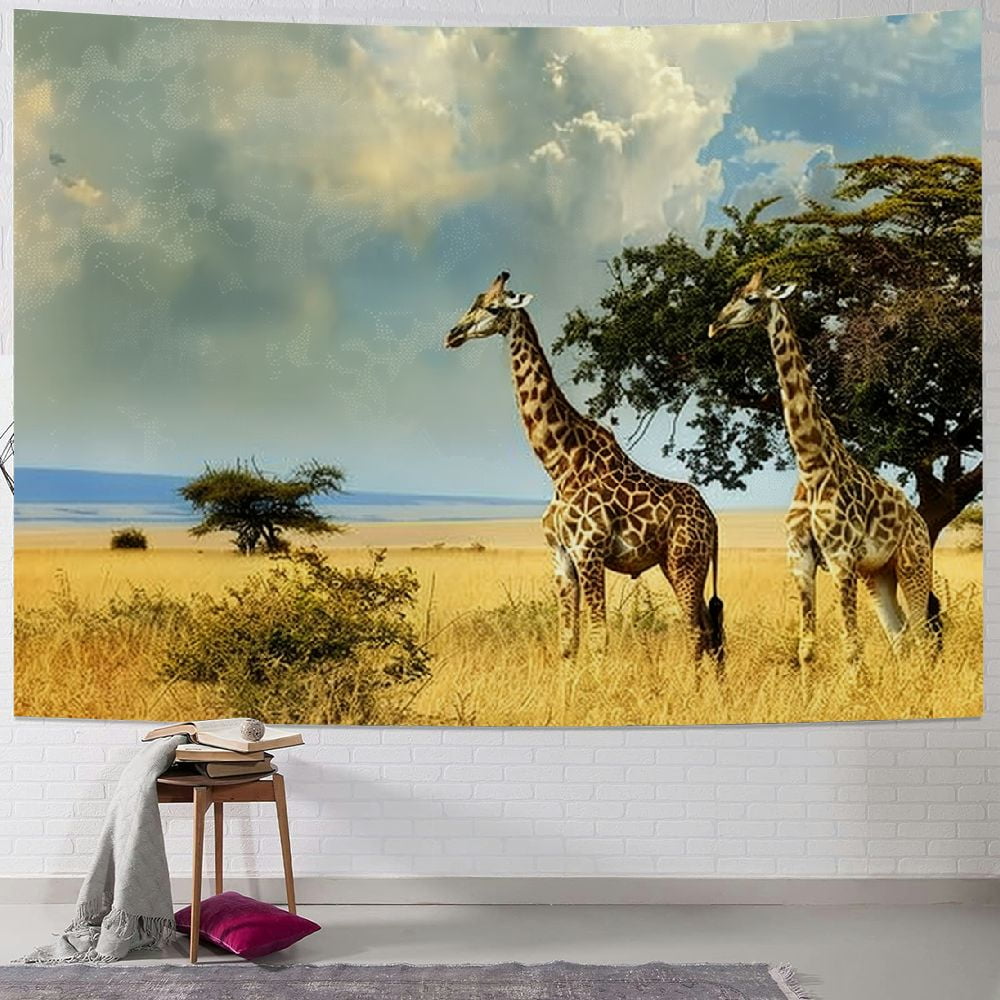 Nawypu Fabric 7x5ft Giraffe Backdrop Africa Safari Landscape ...