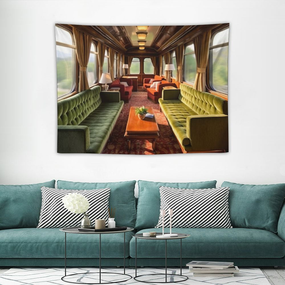 Nawypu Fabric Luxury Vintage Train Interior Photography Backdrop 1950 ...
