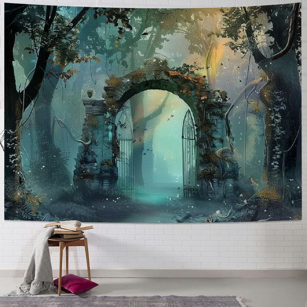 ONETECH Fairytale Tapestry Enchanted Forest Tapestry Wall Hanging Dark ...
