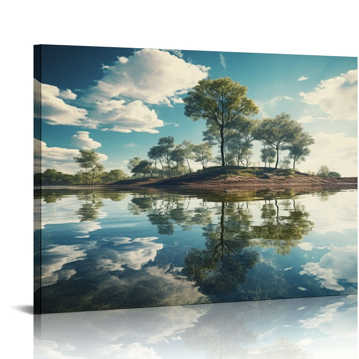 Nawypu Fall Autumn Lake River Nature Meadow - Boho Art Deco Landscape ...