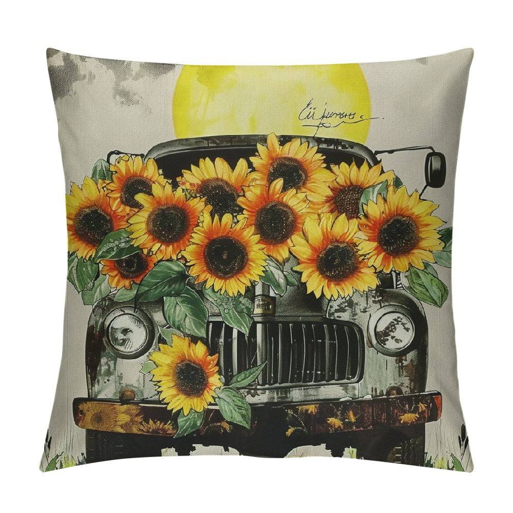 TIAOTIAOHOU Fall Country Decorative Farmhouse Throw Pillow Cover ...