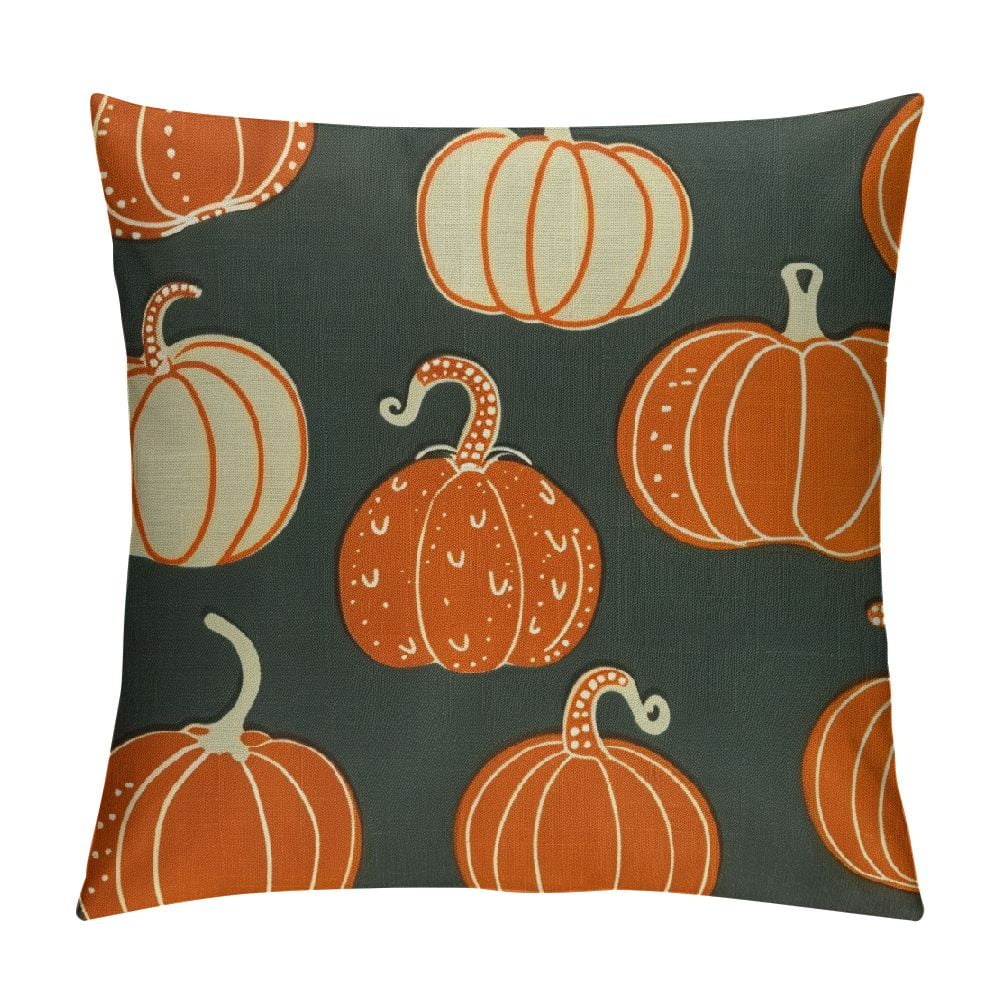 Nawypu Fall Pillow Covers Burnt Orange Pumpkin Throw Pillow Covers,Fall ...